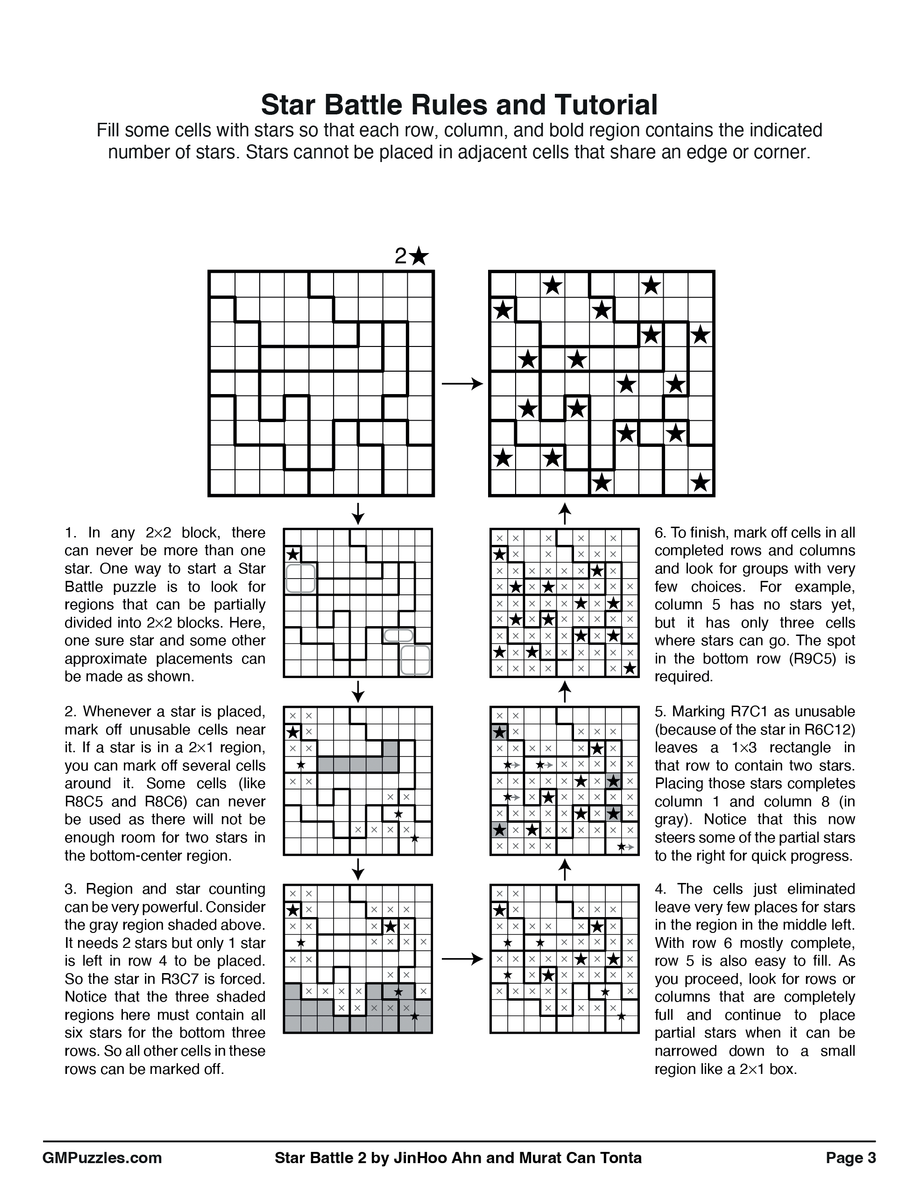 Star Battle 2 – Grandmaster Puzzles