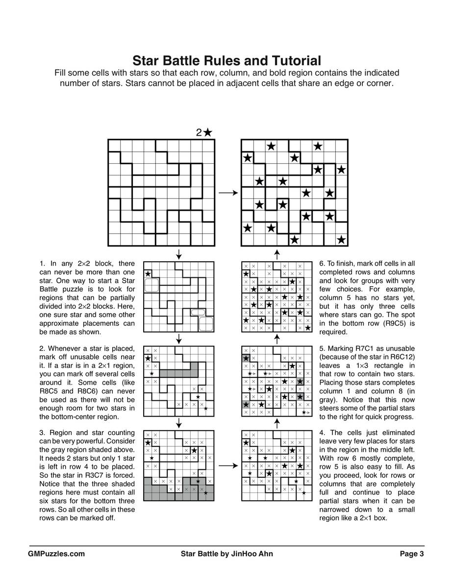 Star Battle – Grandmaster Puzzles